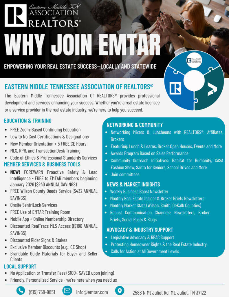 Member Benefits - Eastern Middle Tennessee Association of REALTORS®